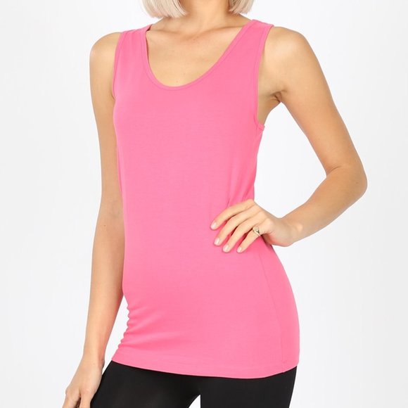 Zenana Outfitters | Tops | Racerback Tank Hot Pink | Poshmark